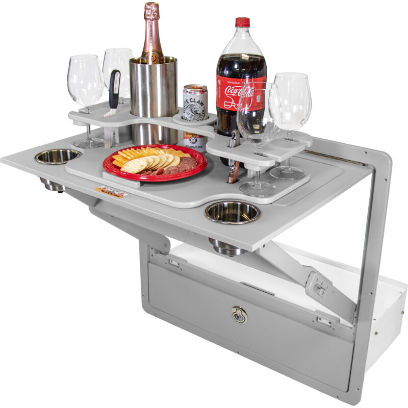 Pontoon Folding Table & Drawer Combo | Teak Isle